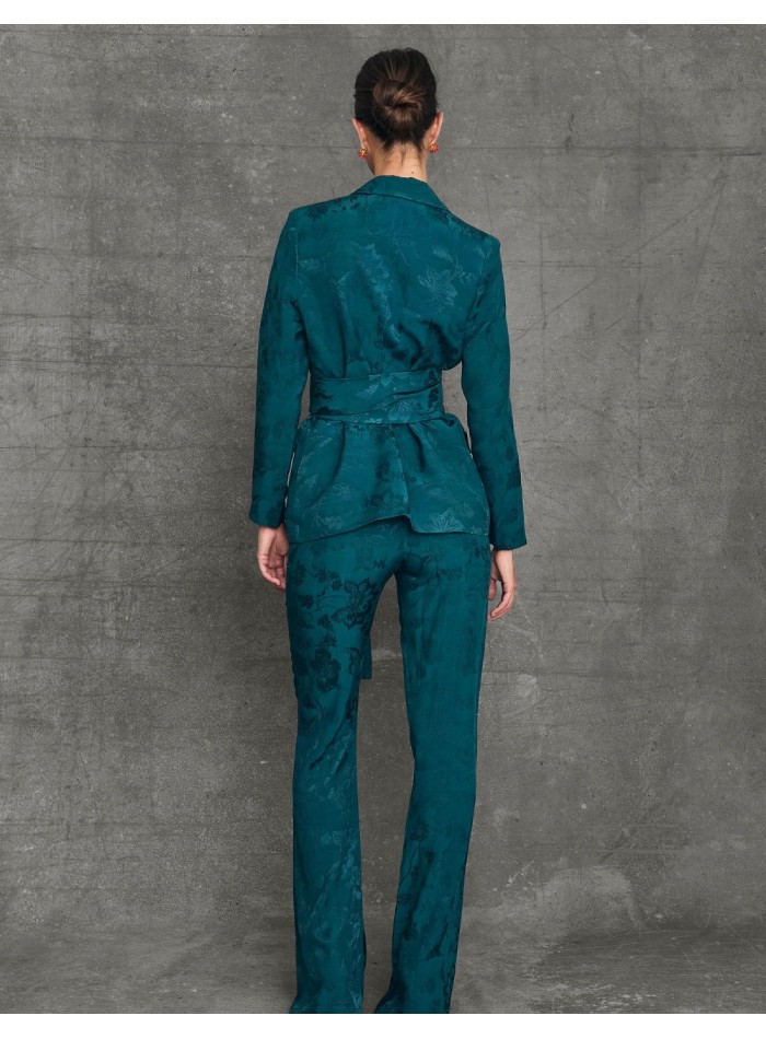 Guest blazer with crossover neckline and sash | INVITADISIMA