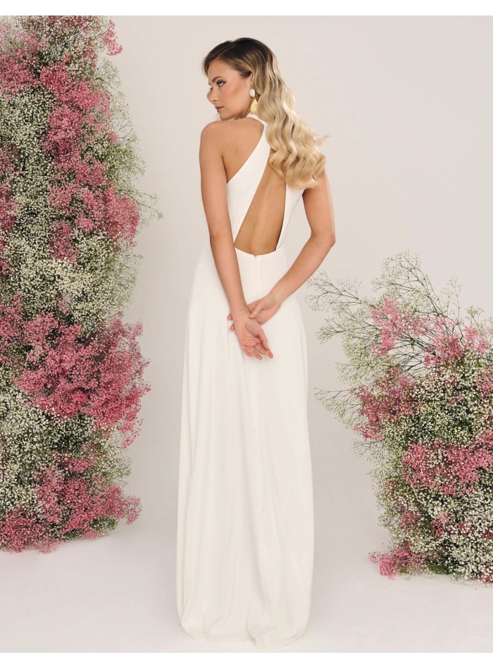 Robe de mariée dos nu avec fente : INVITADISIMA