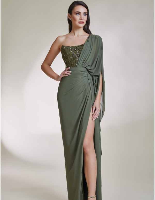 Vestido largo de fiesta con tul | INVITADISIMA