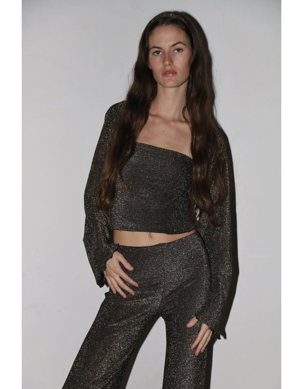 Top de fiesta sin mangas con detalle plisado | INVITADISIMA