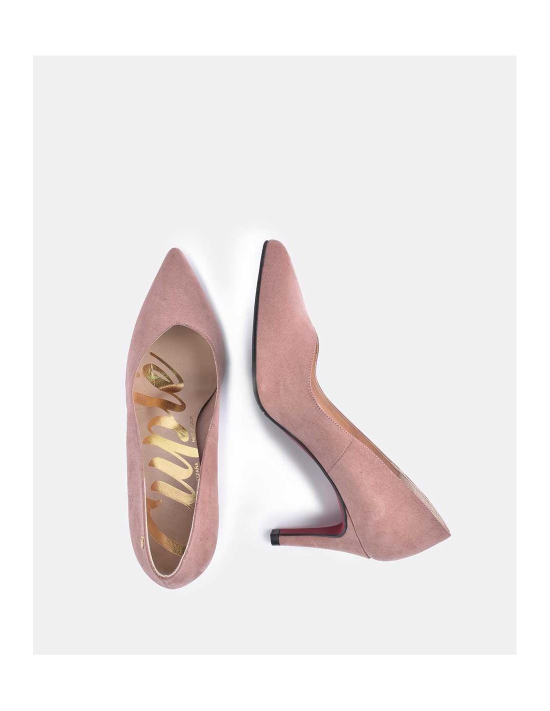 Zapato de invitada en ante rosa palo para bodas | INVITADISIMA